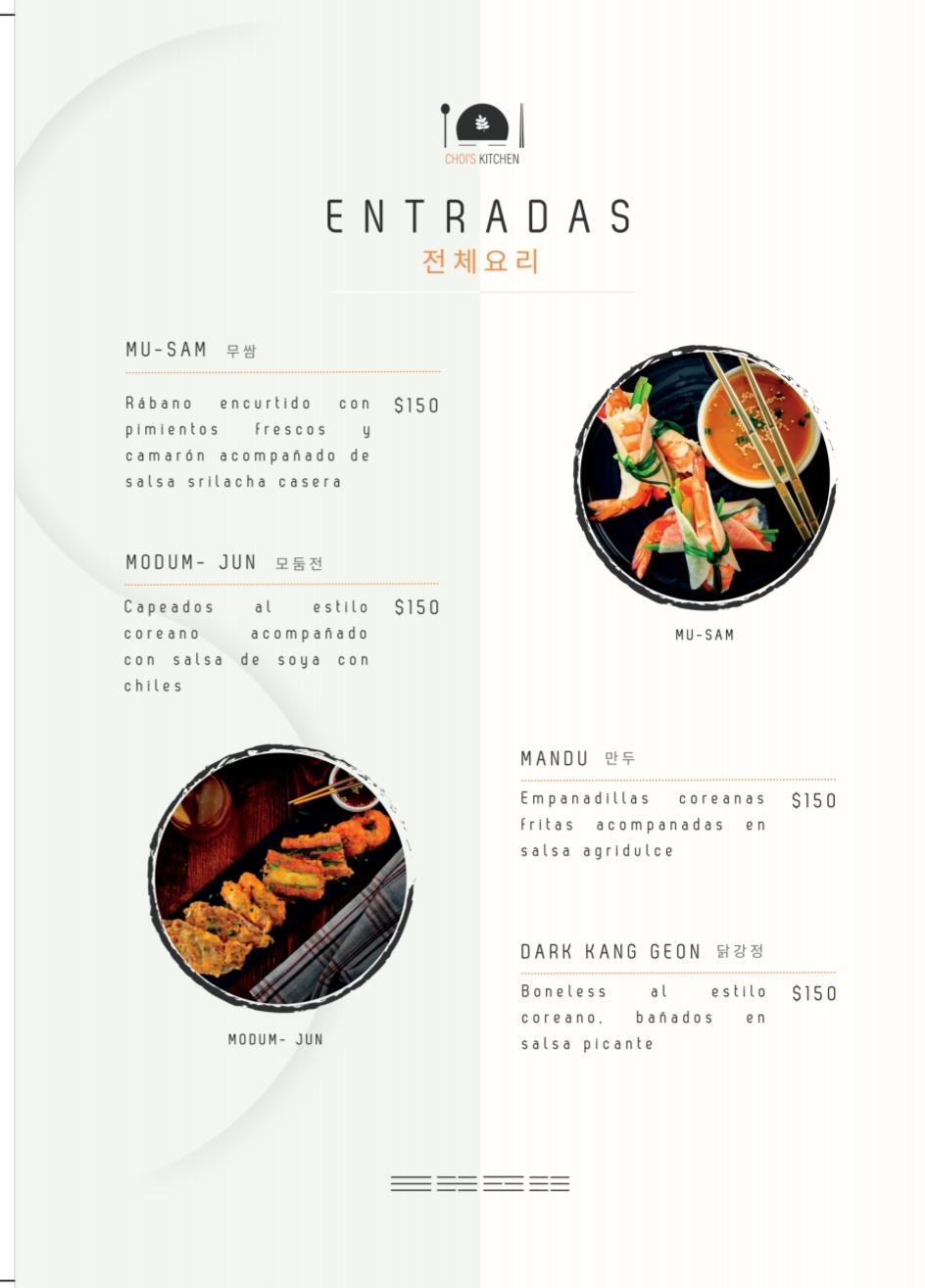 Menu at Choi's Kitchen sonata 최가네 식당 restaurant, San Andres Cholula
