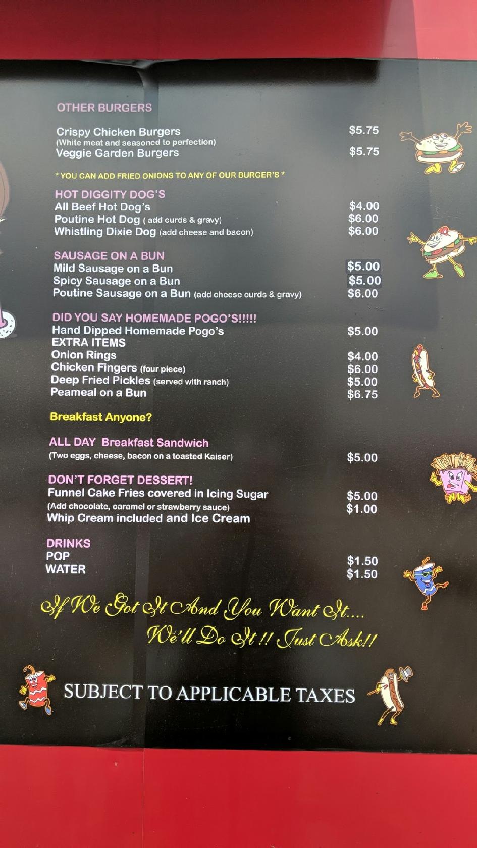 Menu at Queen Poutine restaurant, Innisfil, Innisfil Beach Rd