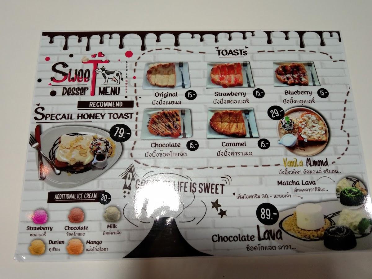 Menu at Thai-Denmark Milk Land cafe, Laem Chabang