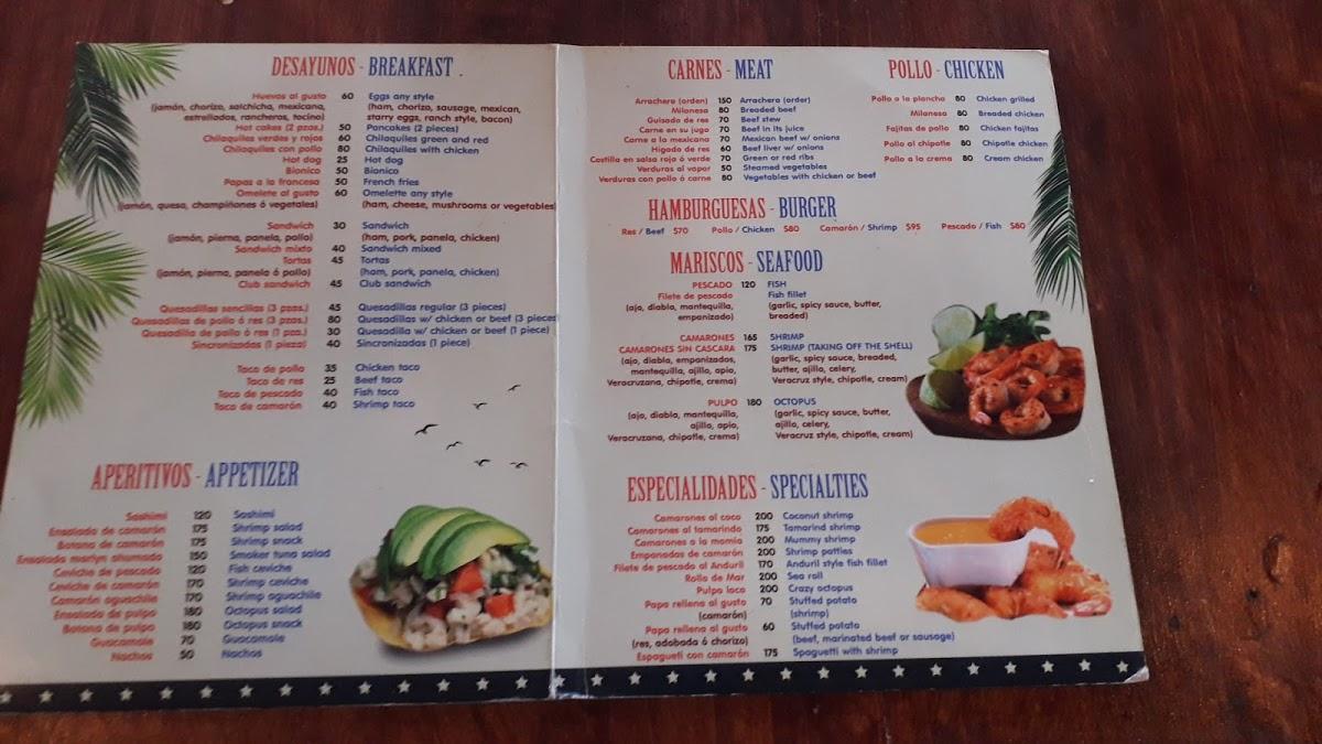 Menu at The View Restaurant, La Culebra