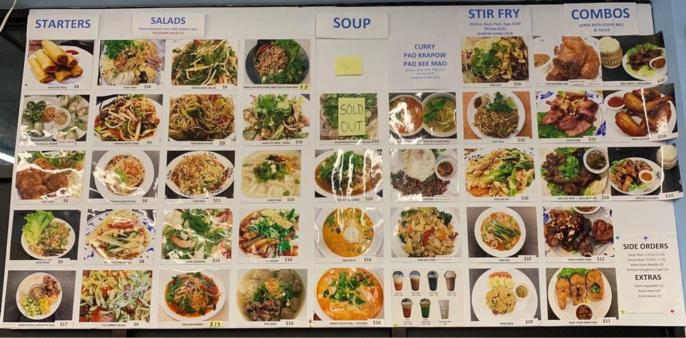 Menu at Vientiane Grocery restaurant, Seattle