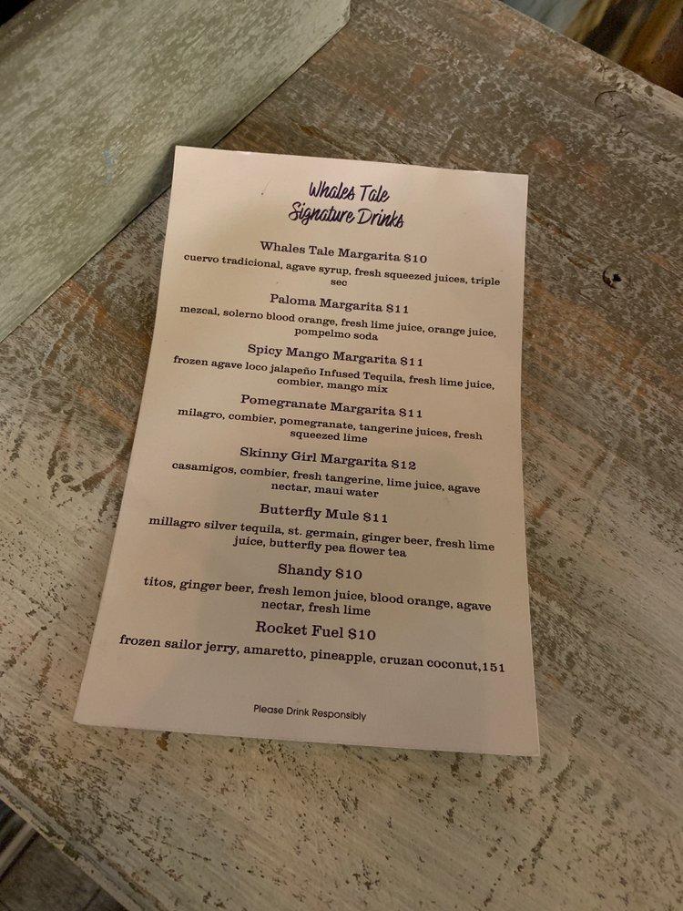 Menu at Whales Tale restaurant, Northport, 81 Fort Salonga Rd Unit A