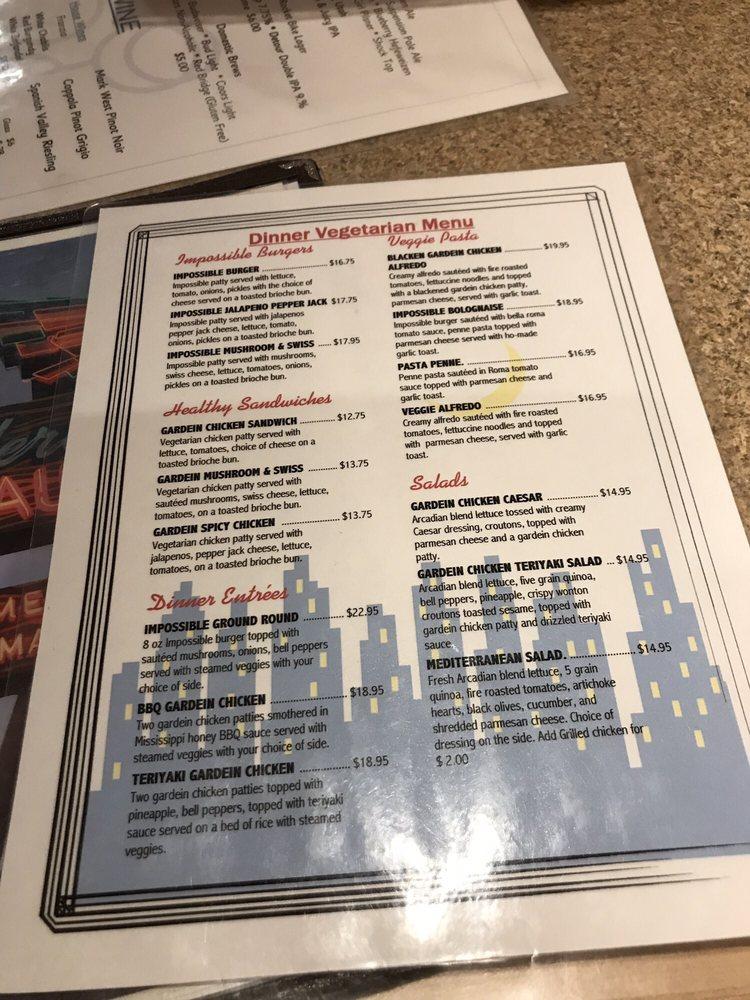 Menu at Thunderbird Restaurant, Orderville, State St