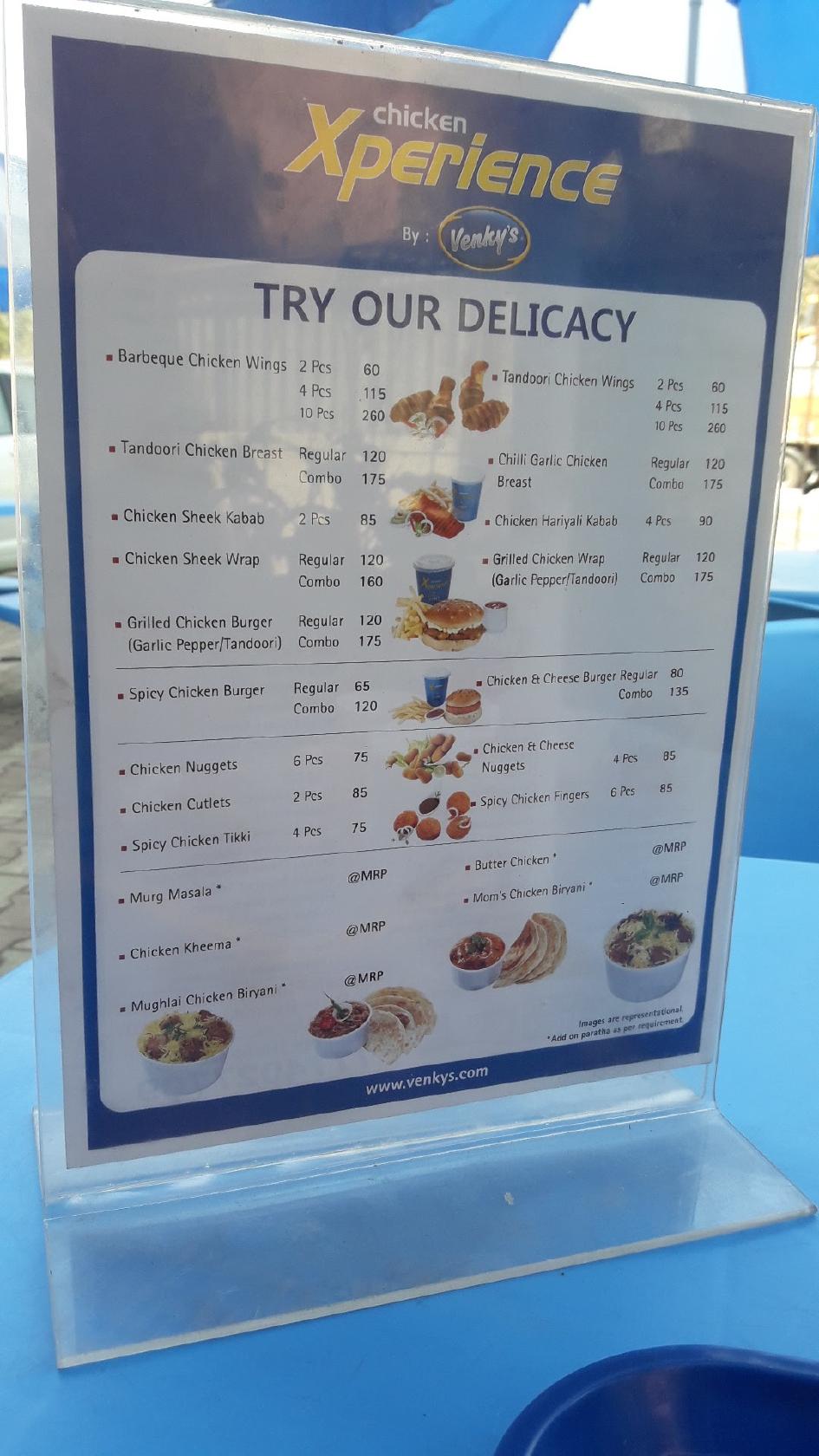 Menu at Chicken Xperience By Venky's, Warje, Pune, Near