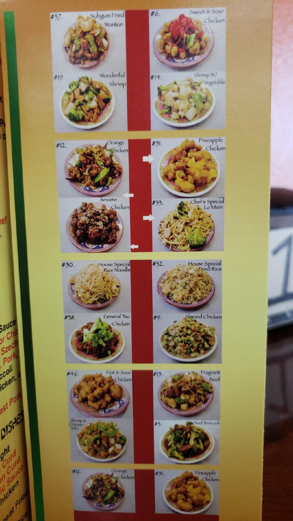 Menu at China Express restaurant, Springdale