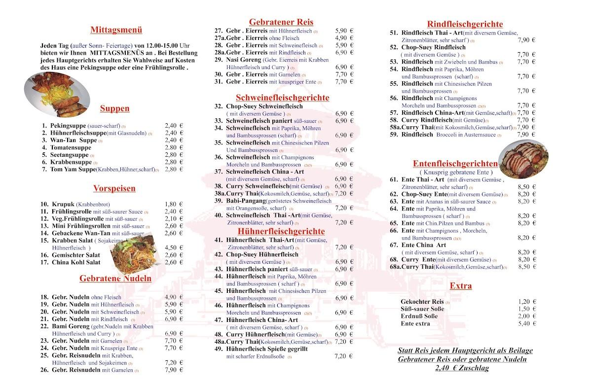 Speisekarte von China Imbiss Le-Mai restaurant, Neuss