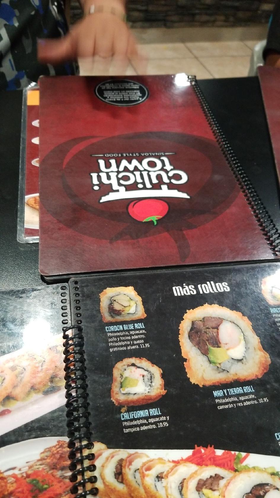 Menu at Culichi Town restaurant, Bell