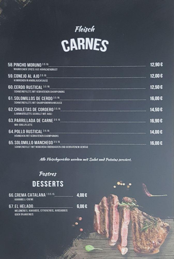 Speisekarte von Tapas Bar Toro Negro Spanisches Restaurant, Minden