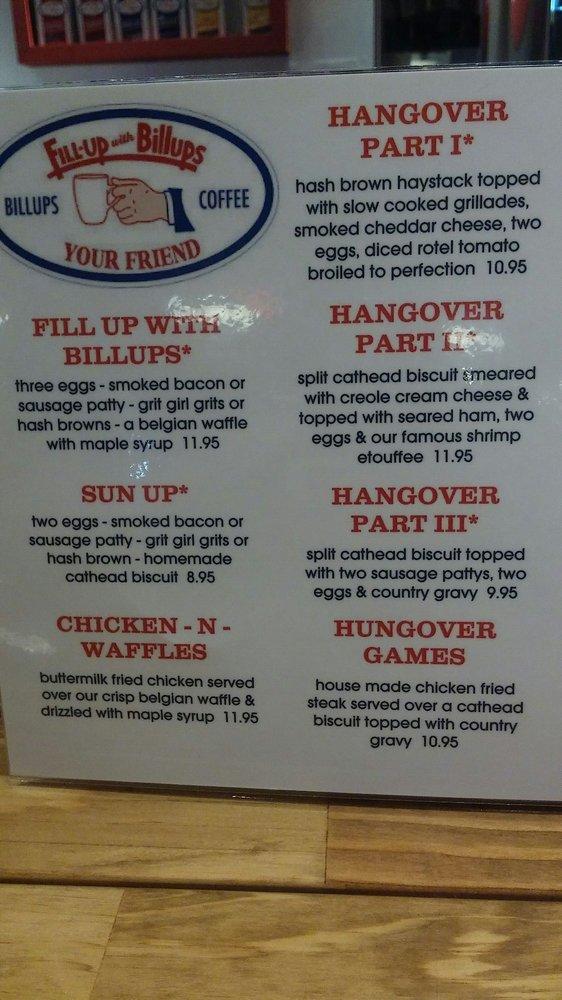 Menu at Fill-Up with Billups pub & bar, Biloxi