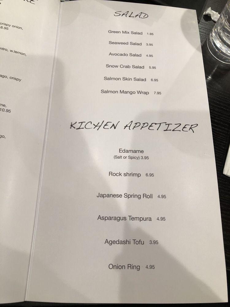 Menu at Oyshi - Sushi & Hibachi restaurant, Grand Prairie