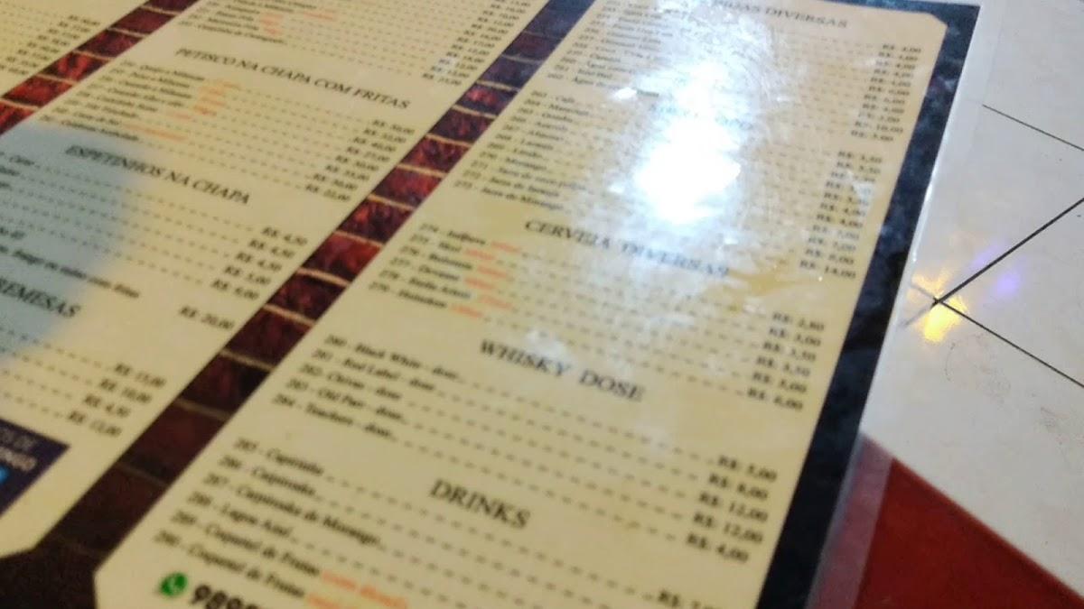 Menu at Boteco Dos Rochas pub & bar, Fortaleza