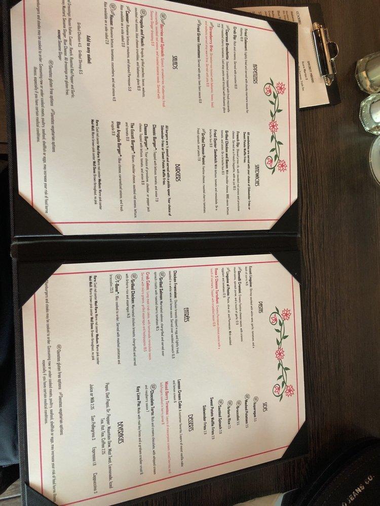 Menu at Eccoti Restaurant, Goochland