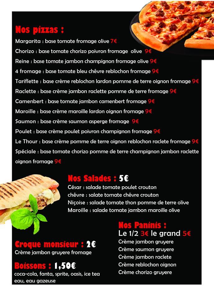 Menu at Signora pizza pizzeria, Le Thour