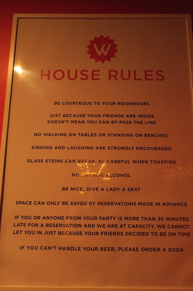 Menu at WVRST pub & bar, Toronto, 609 King St W
