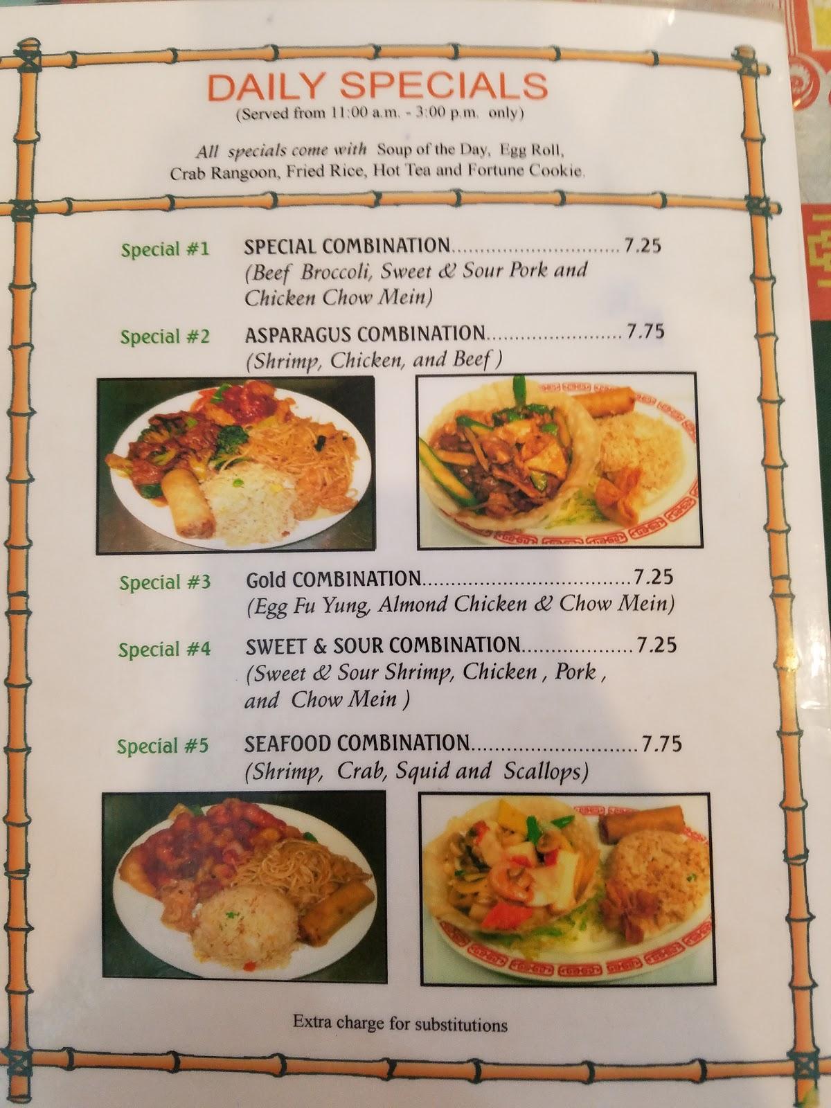 Menu at Wonderful House Chinese Restaurant, Trinidad