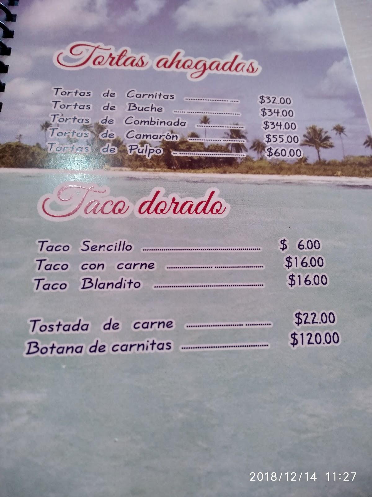 Menu at El Chino Mariscos Y Tortas Ahogadas restaurant, Tlaquepaque