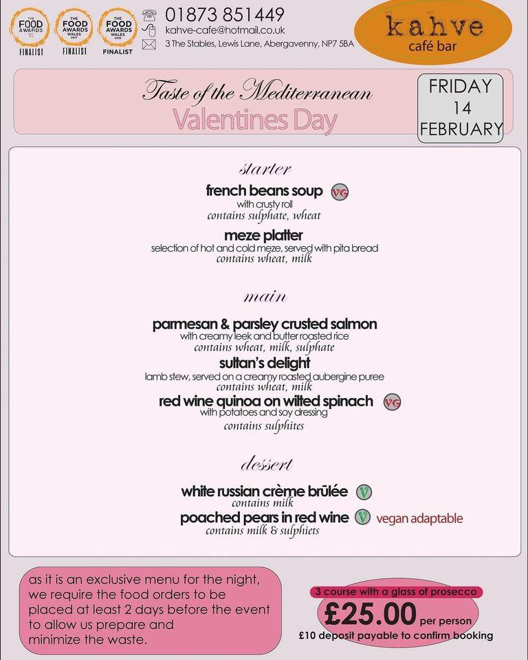 Menu at Kahve Cafe Bar, Abergavenny, 3 The Stables The Mews