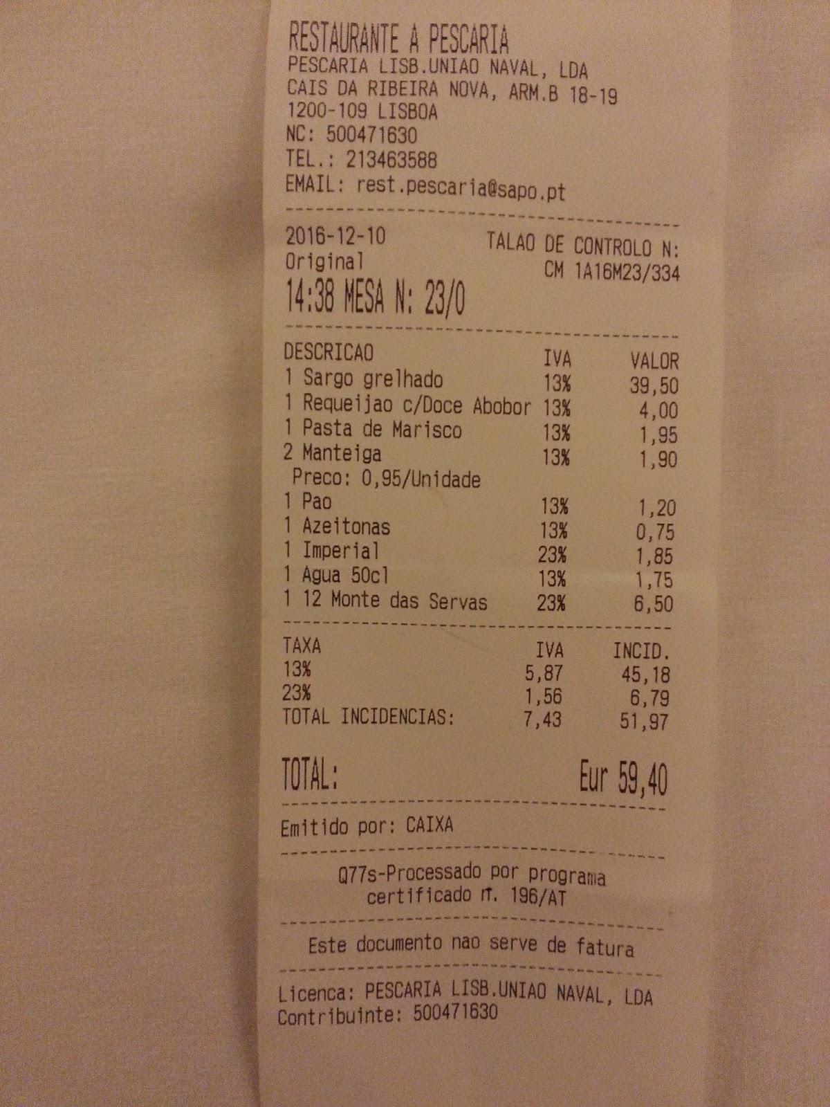 Menu em Boteco da DRI restaurante, Lisboa, Cais Gás 19 Armazém A