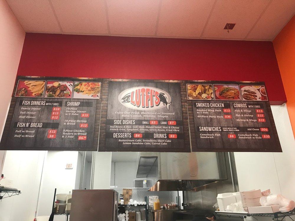 Menu at Lutfi's Fried Fish North restaurant, Kansas City, 305A NE ...