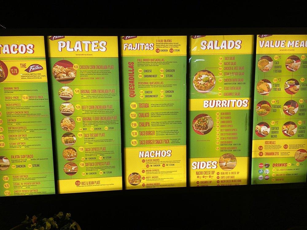 Menu at FasTaco - Crowley fast food, Crowley
