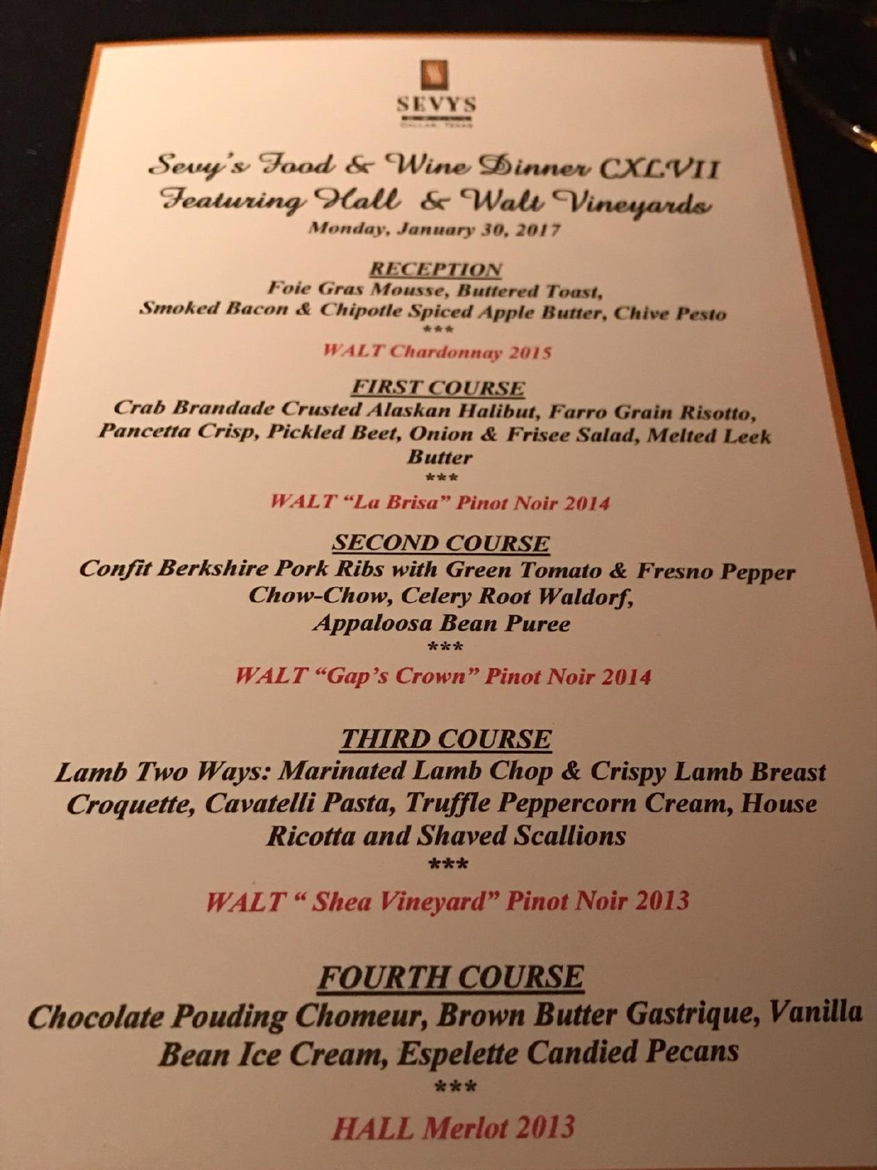 Menu at Sevy's Grill pub & bar, Dallas