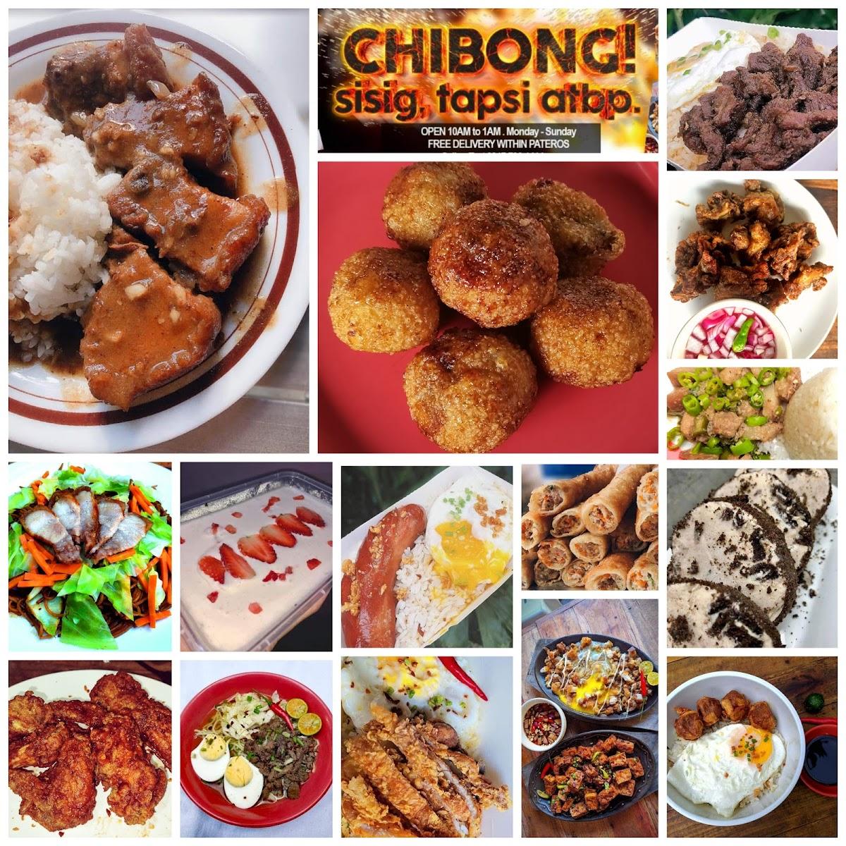 Menu at Chibong Tapsilog at Panciteria restaurant, Pateros