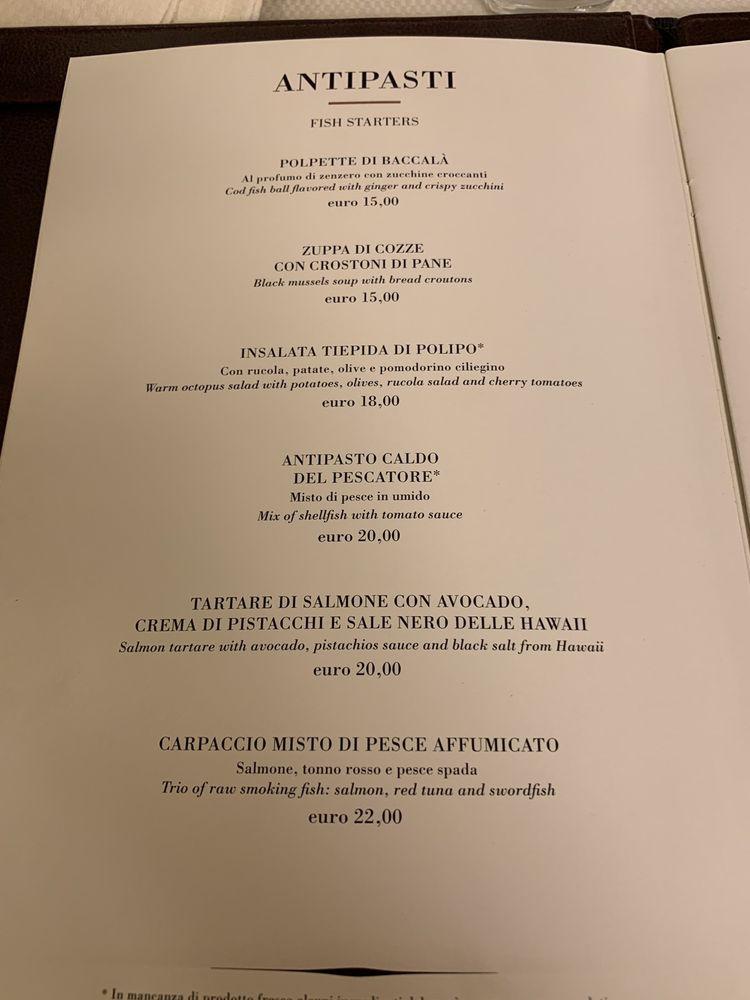 Menu da La Locanda del Gatto Rosso ristorante, Milano, Via Ugo Foscolo ...