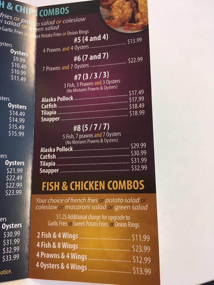 Menu at The Fat Fish restaurant, Berkeley