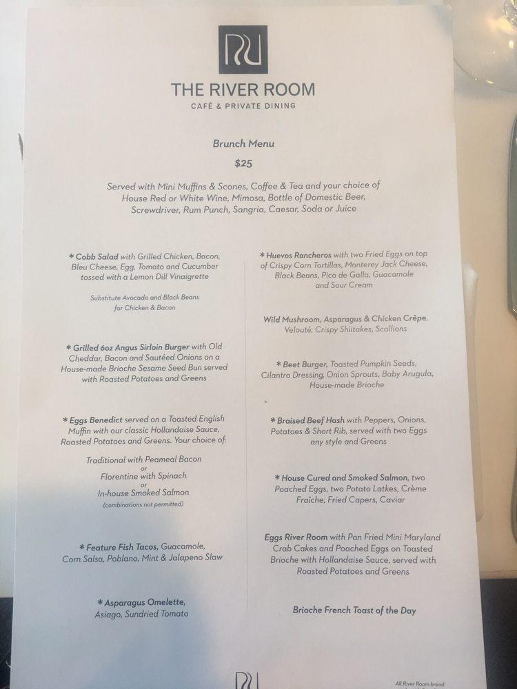 Menu at The River Room Cafe & Private Dining, London