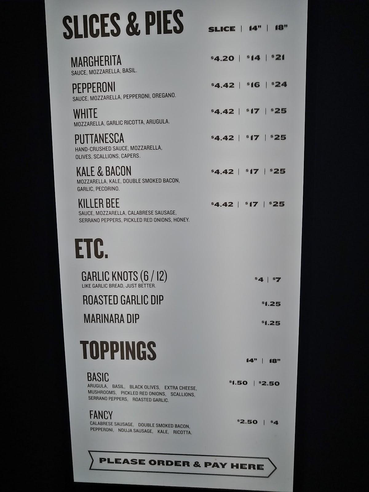 Menu at The Greater Good pub & bar, Toronto