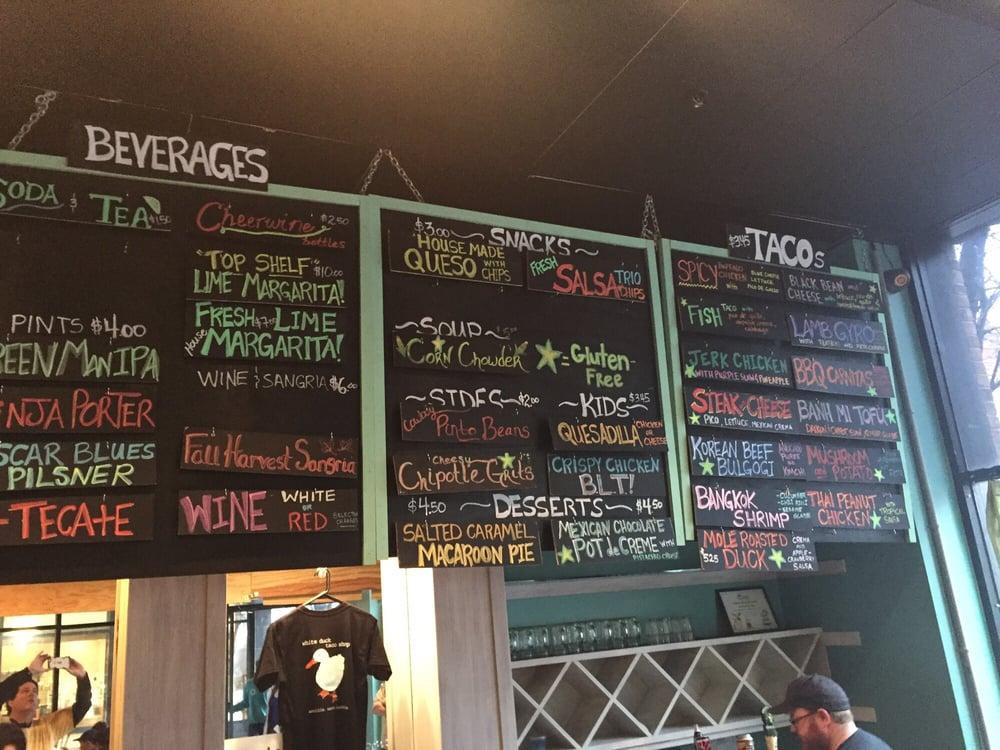 Menu at White Duck Taco Shop Downtown restaurant, Asheville, 12 ...