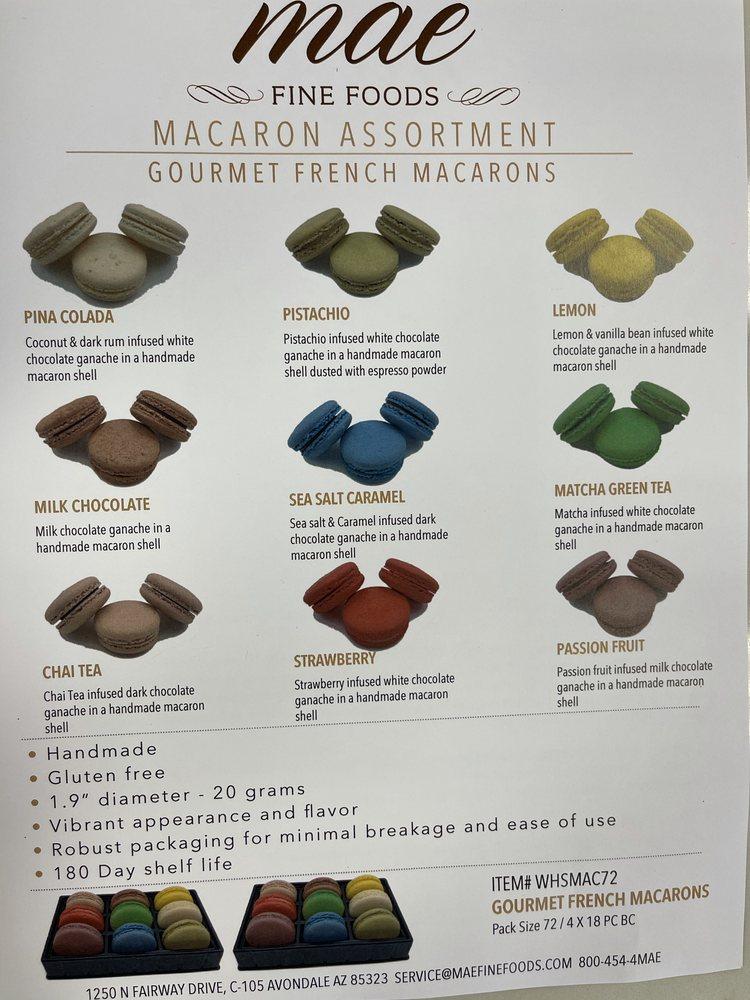 Menu at MAE Fine Foods desserts, Avondale