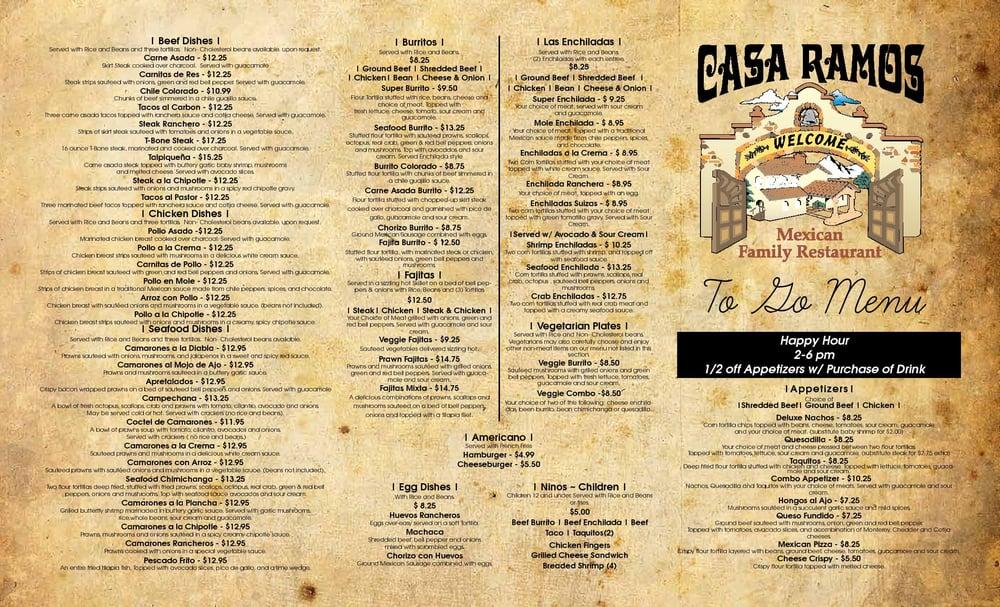 Menu at Ramos Redux pub & bar, Mesa