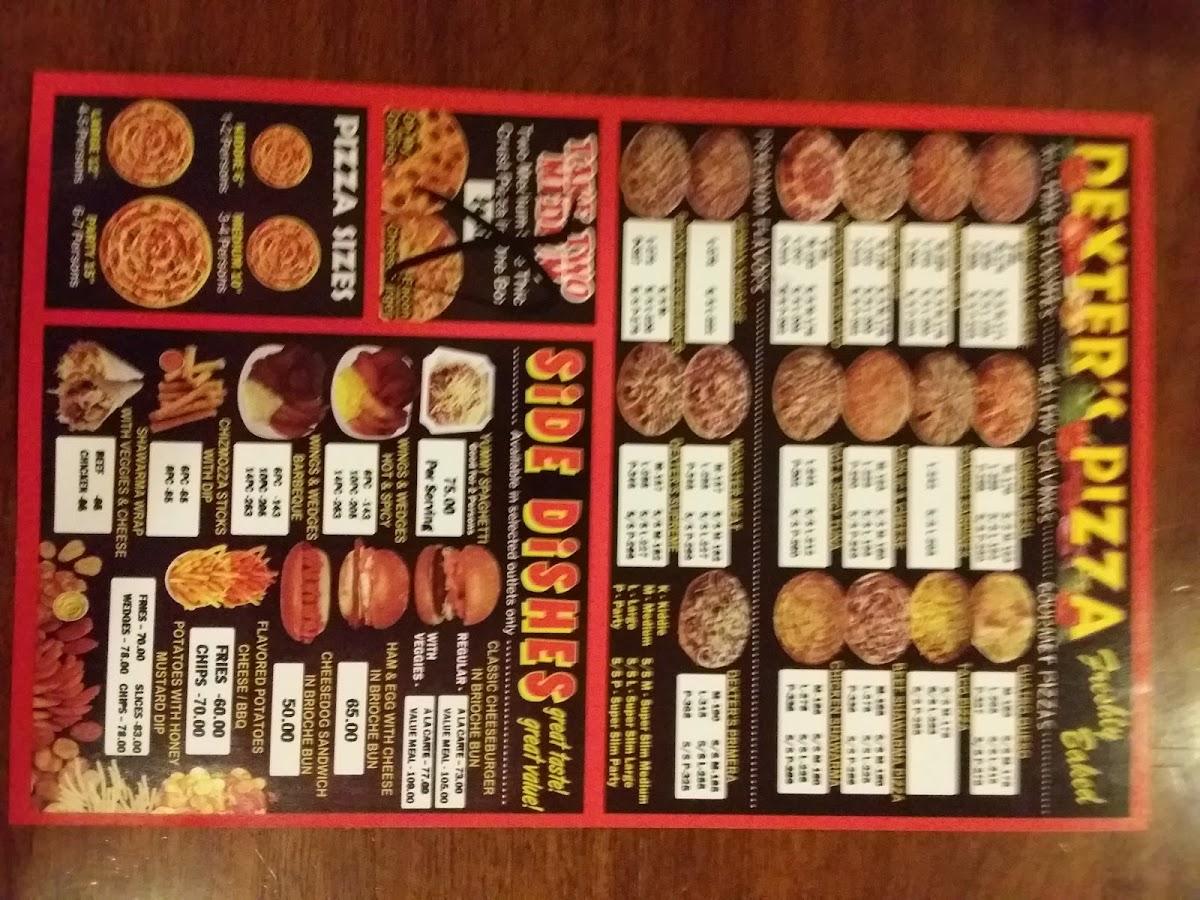 Menu at Dexter's Pizza - Balanga Branch restaurant, City of Balanga, 15 ...