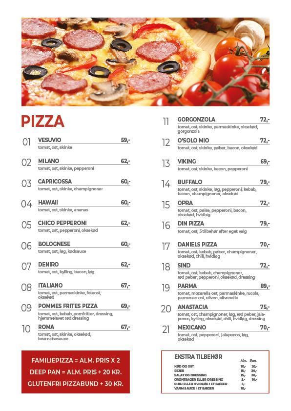 Menu at Torino Pizza & Steak House steakhouse, Logstor