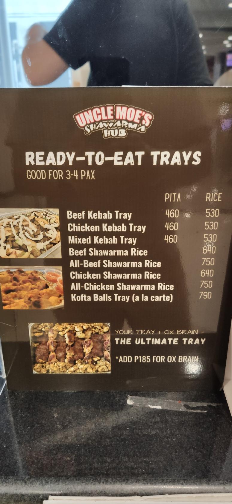 Carta del restaurante Uncle Moe's Shawarma Hub - SM Light, Mandaluyong ...