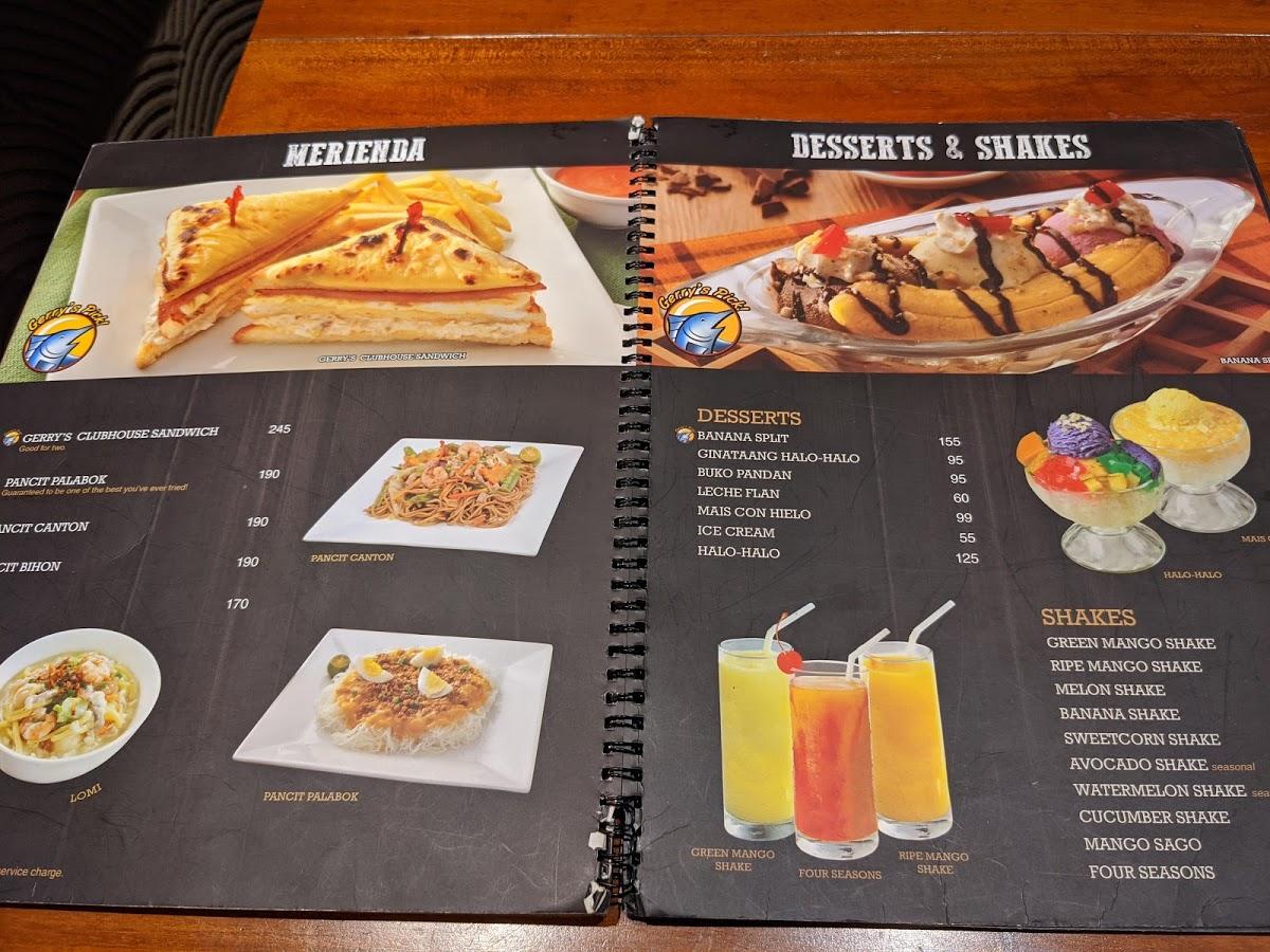 Menu at Gerry's Grill - Ayala Circuit Mall restaurant, Makati