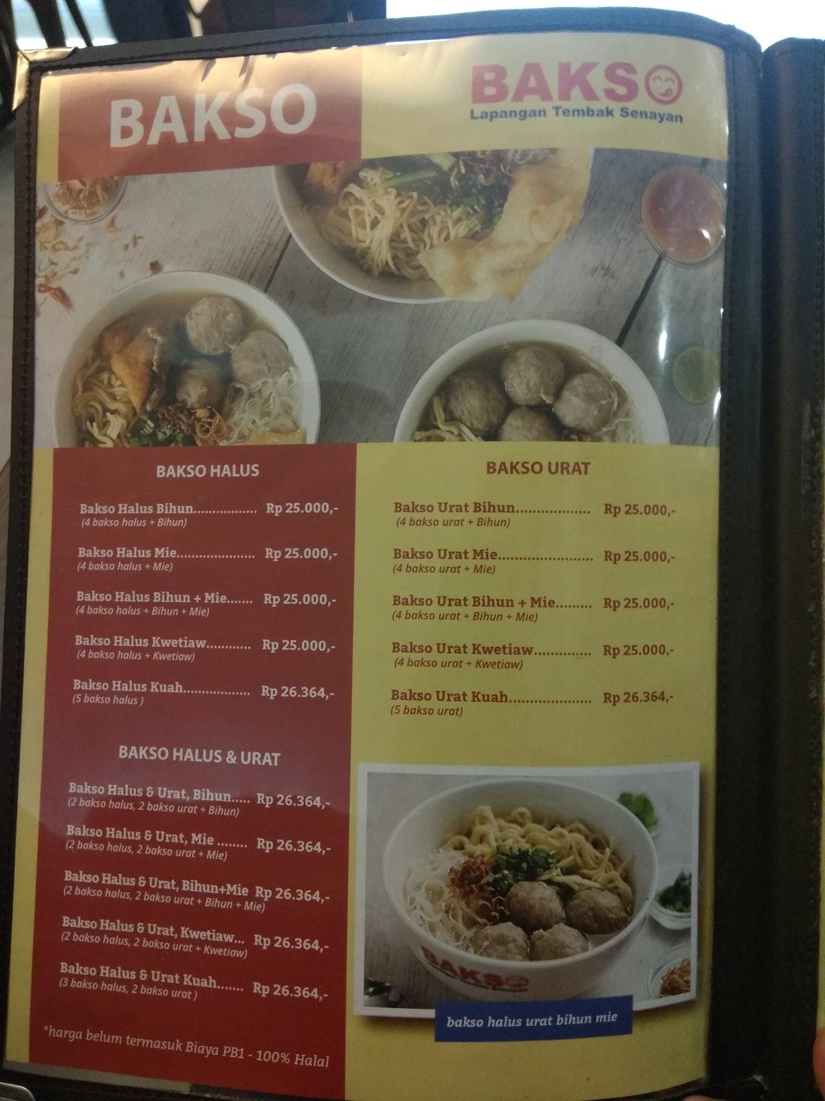 Menu at Bakso Lapangan Tembak Senayan - Green Lake City restaurant ...