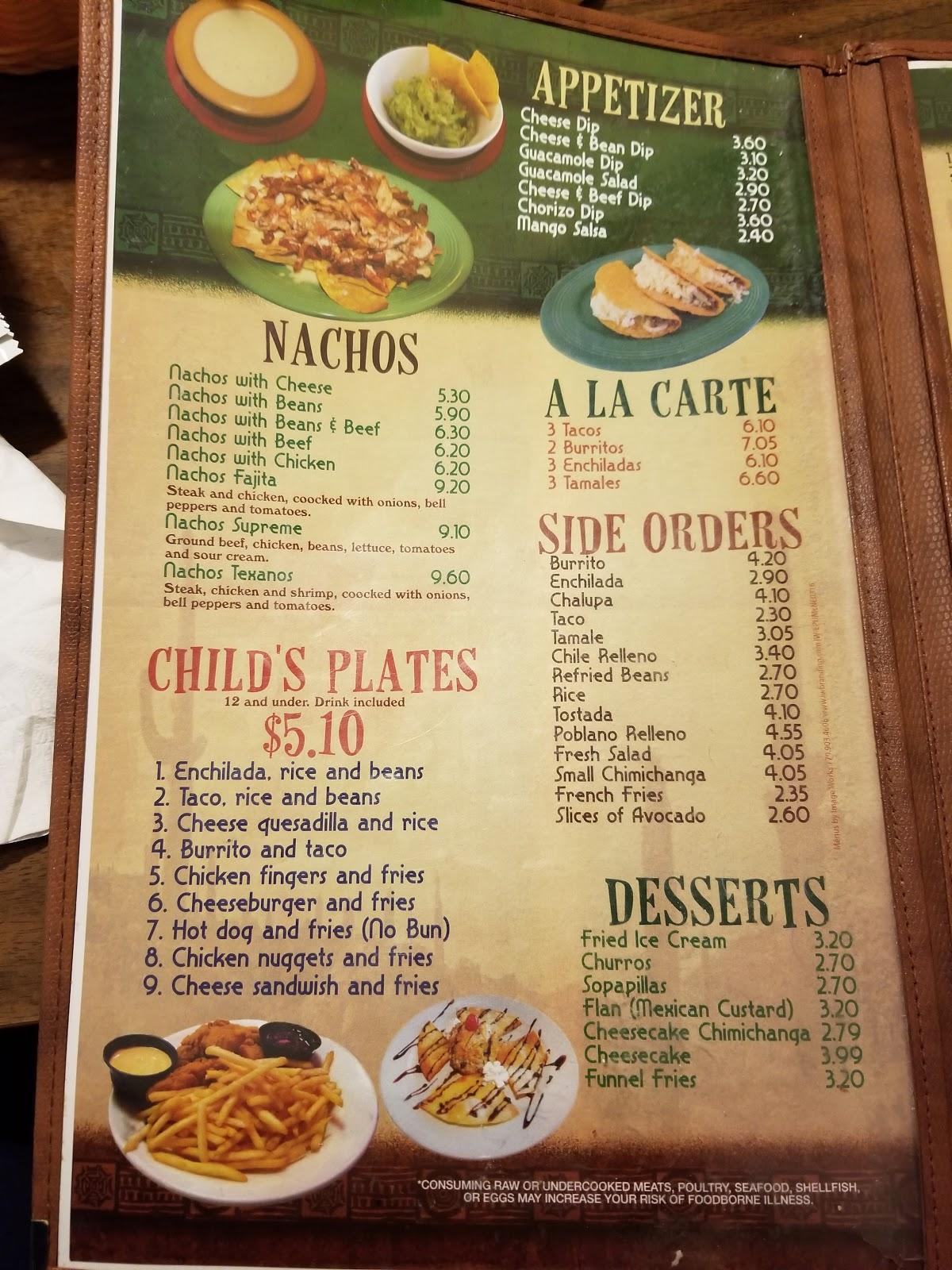 Menu at El Puerto restaurant, McCook