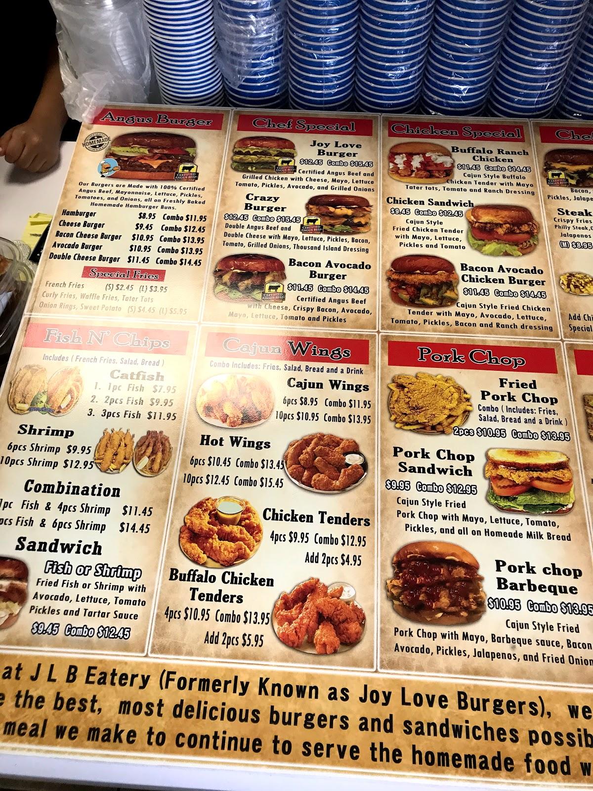 Menu at JLB Eatery restaurant, Houston, FM 1960 #A