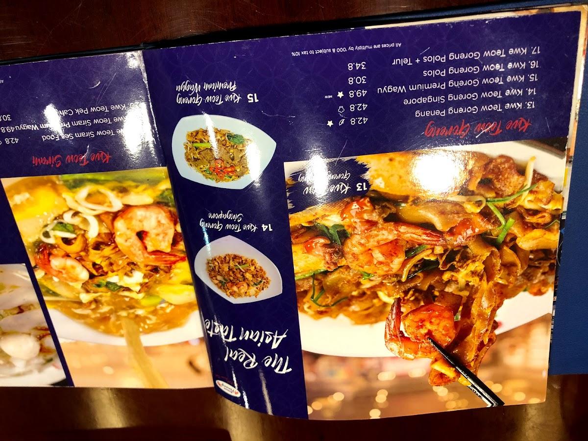 Menu at Penang Restaurant, Jakarta, Jl. Pluit Karang Tim. Blok O VIII No.27