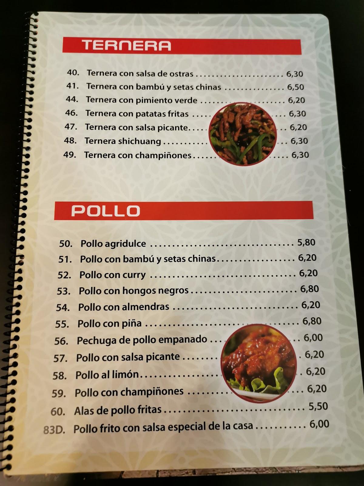 Menu at Restaurante Chino La Gran Muralla, Benavente