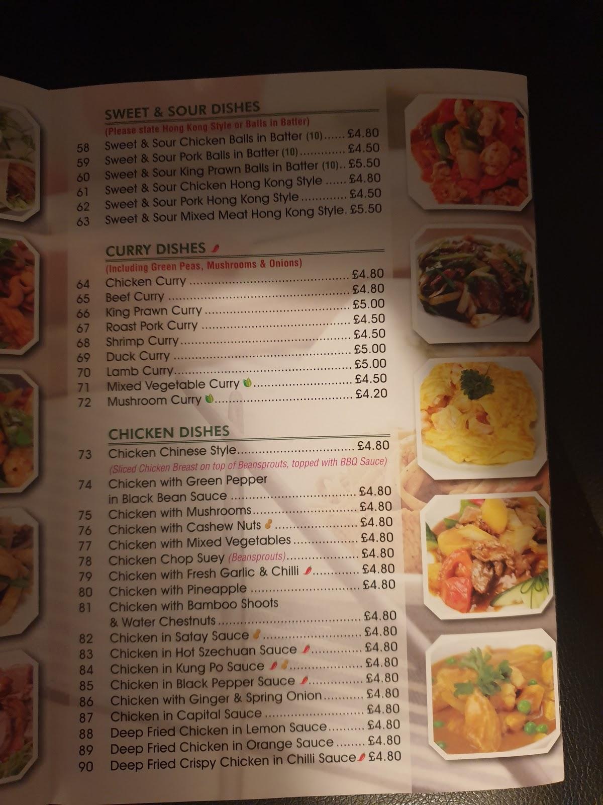 Menu at Golden bridge restaurant, Bourne