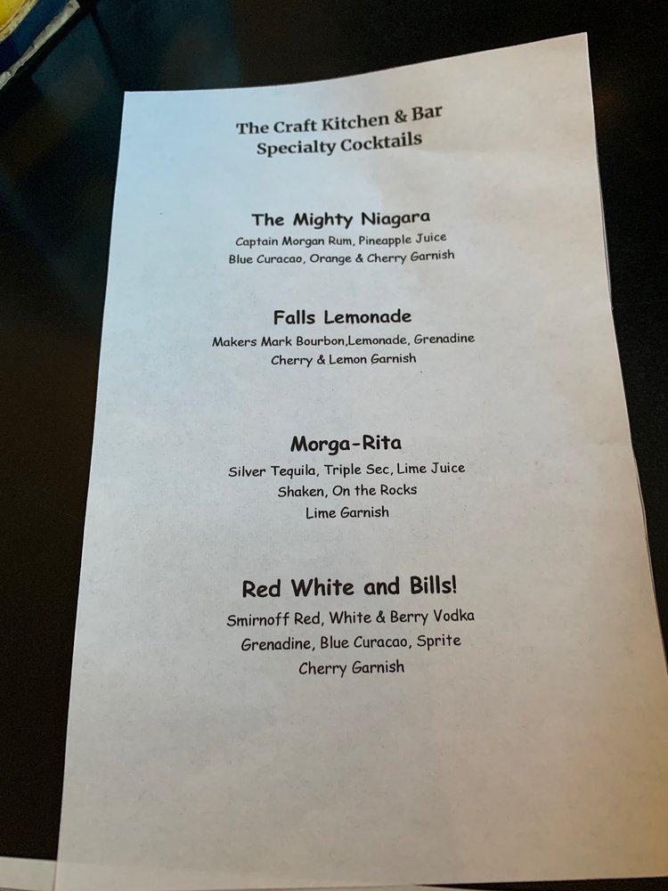 Menu at The Craft Kitchen and Bar, Niagara Falls