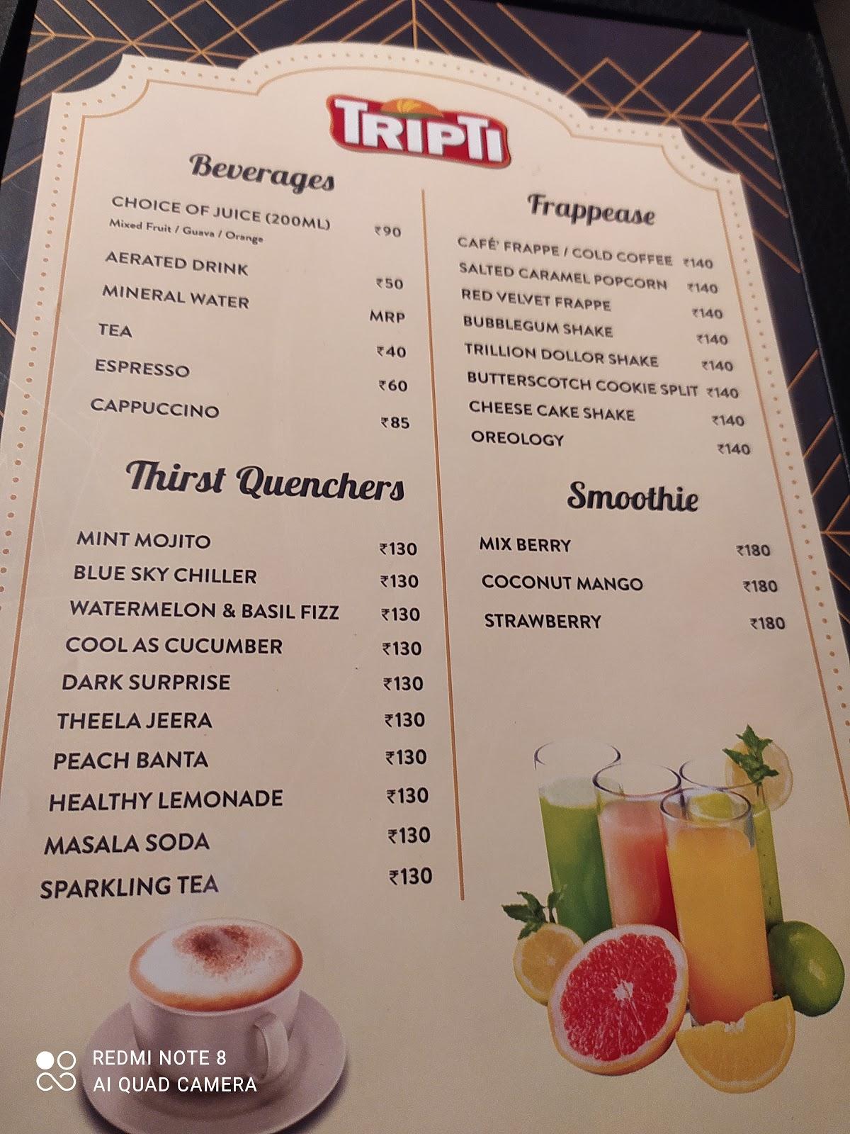 Menu at Tripti Foods - Ambala Wale, Jalandhar, 274-R