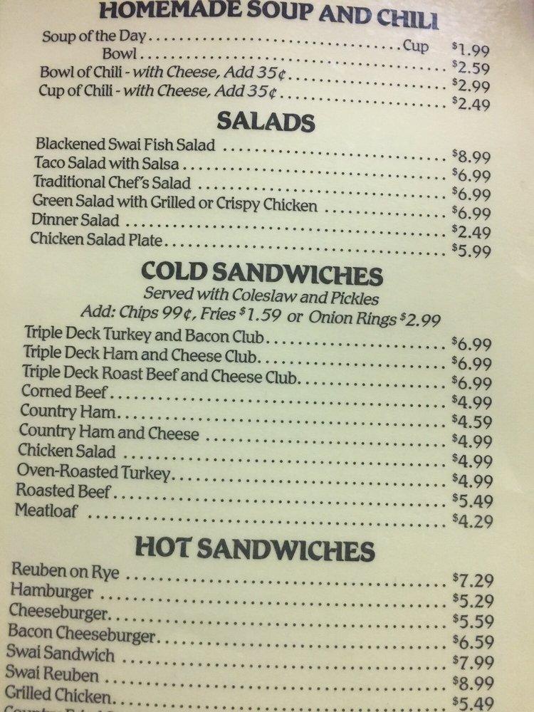 Menu at Alva Country Diner restaurant, Alva, Palm Beach Blvd #3841