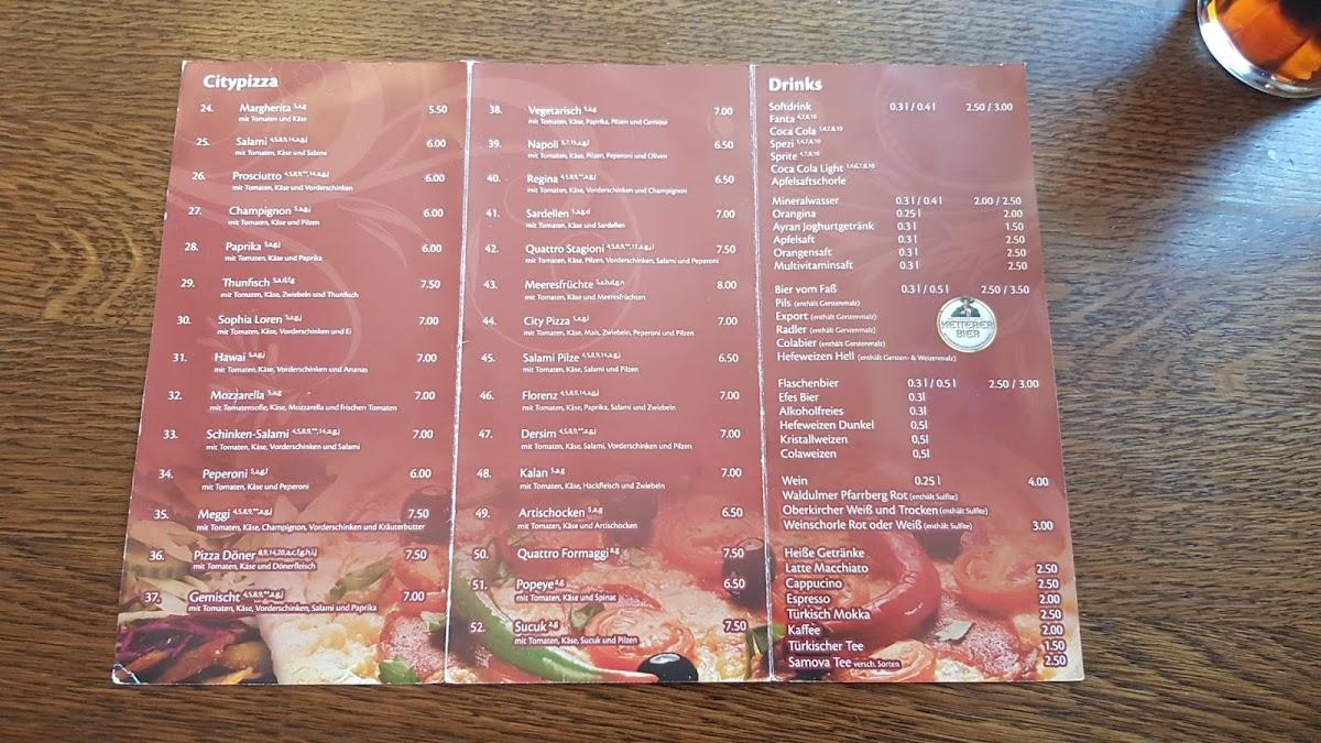 Fabelhafte City Imbiss Achern Menu Bild