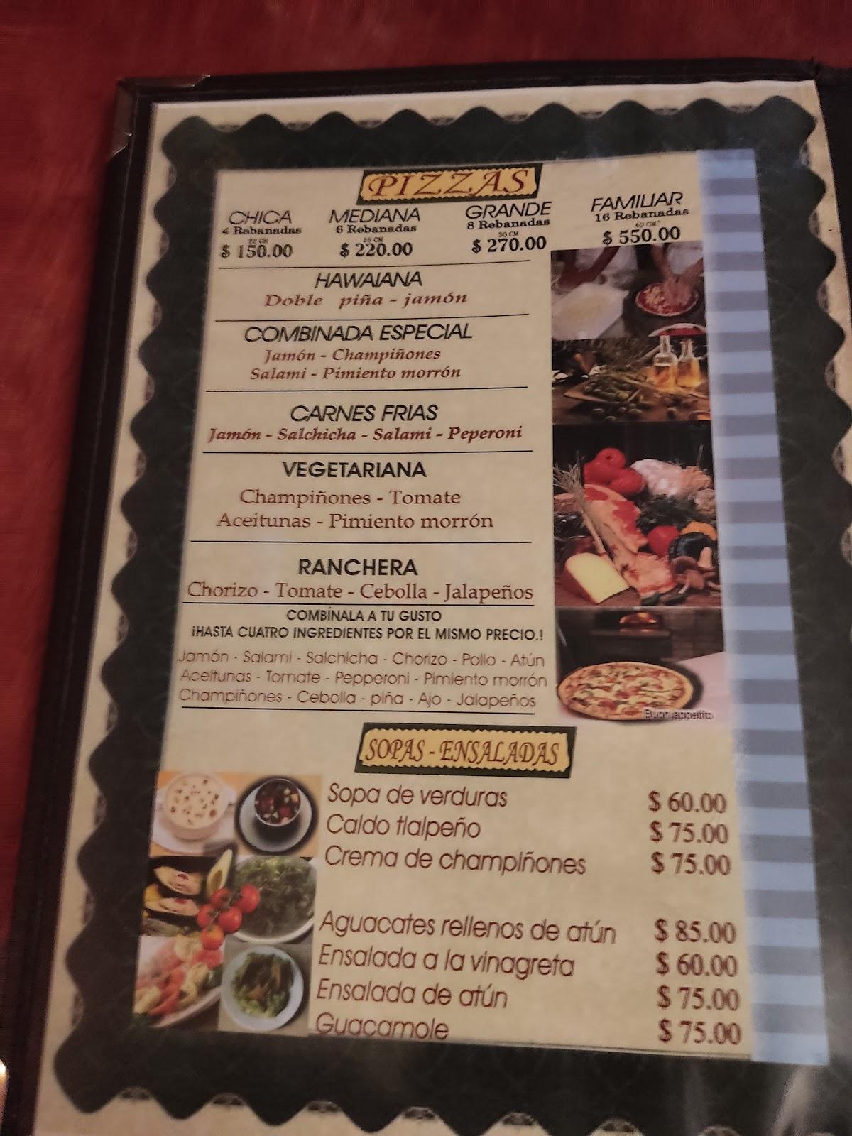 Carta del restaurante Pepe's Pizza, Tuxtla Gutiérrez, Av. Central Ote. 1736