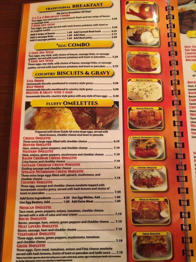 Menu at The Corner Cafe, Petersburg