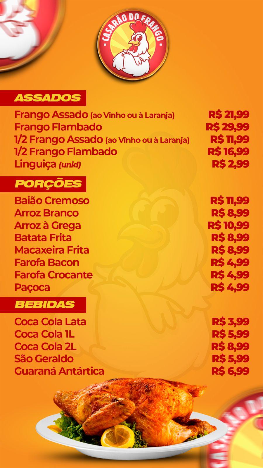 Menu em Casarão do Frango restaurante, Fortaleza